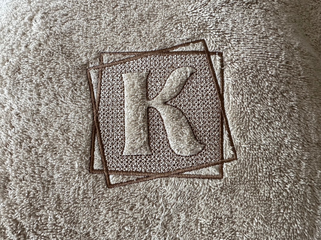 Embossed Monogram Terry Towel Machine Embroidery Designs A-Z in ...