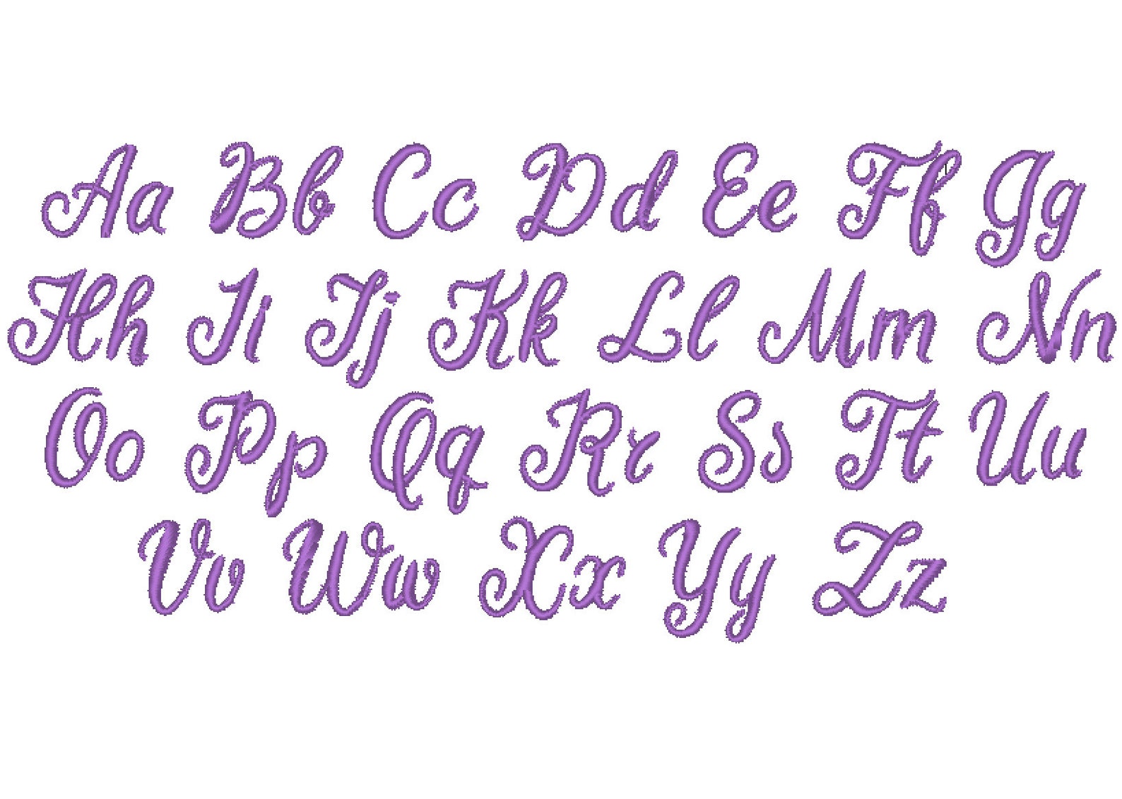 Monogram satin stitch Font Alphabet from A-Z machine | Etsy