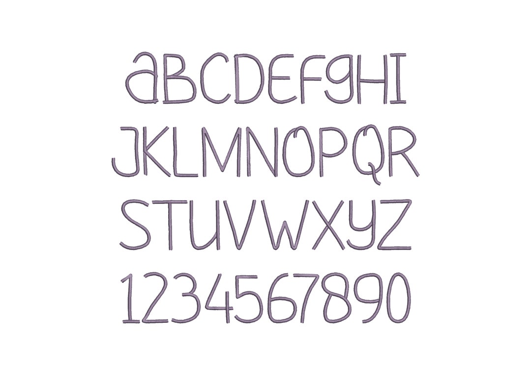 Handwritten Thin Font Alphabet Letters Machine Embroidery Designs in ...