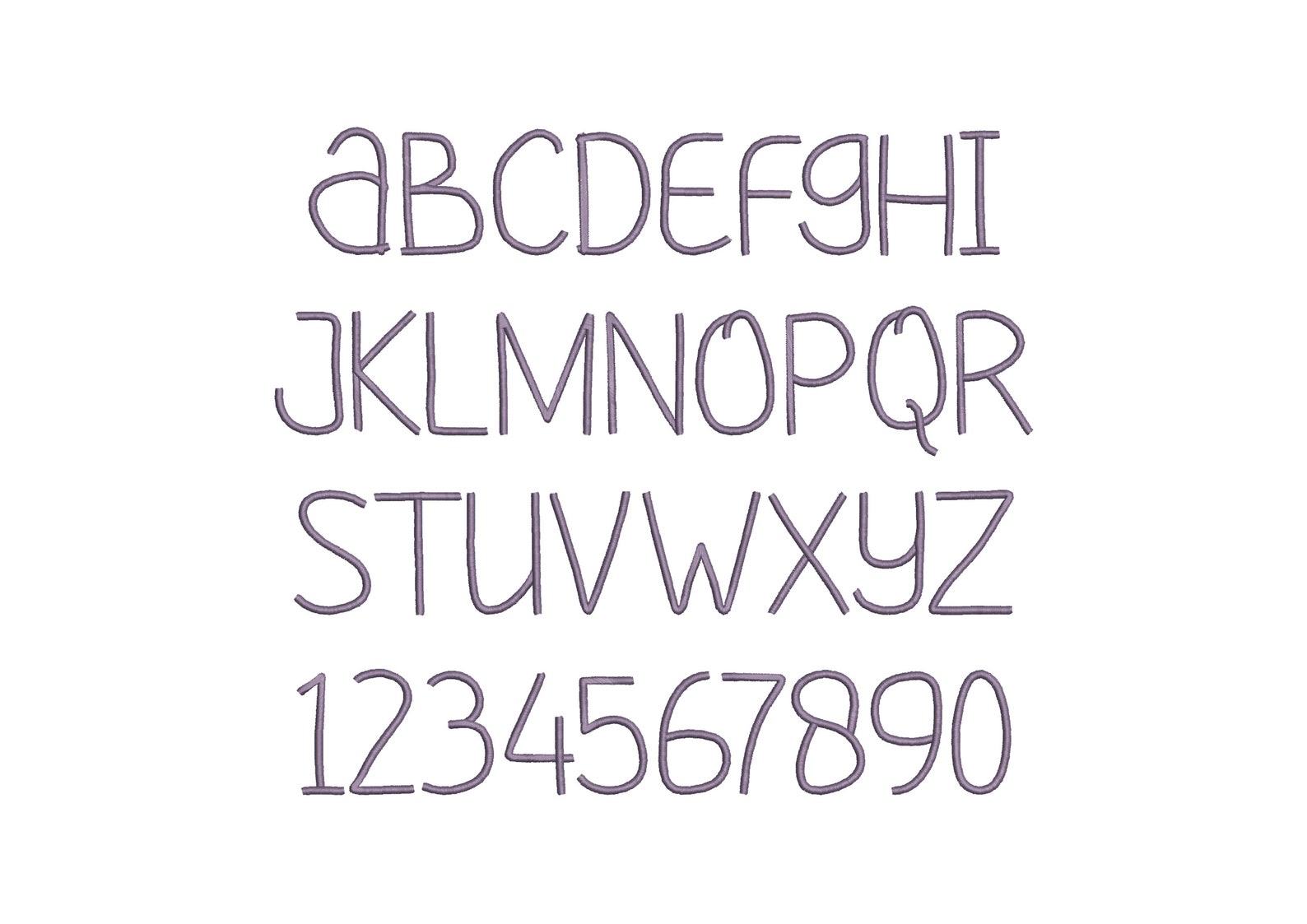 Handwritten Thin Font Alphabet Letters Machine Embroidery - Etsy