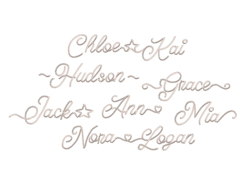 Modern Rope Nautical Script Handwritten Cursive Font With - Etsy