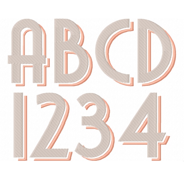 Modern Shadow Embroidery Design - Etsy