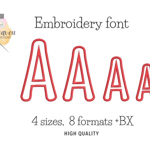 Rounded Applique Font Monogram Alphabet Machine Embroidery Designs ...