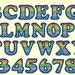 Rainbow CHEVRON, Block Font Machine Embroidery Designs Many Sizes, BX ...