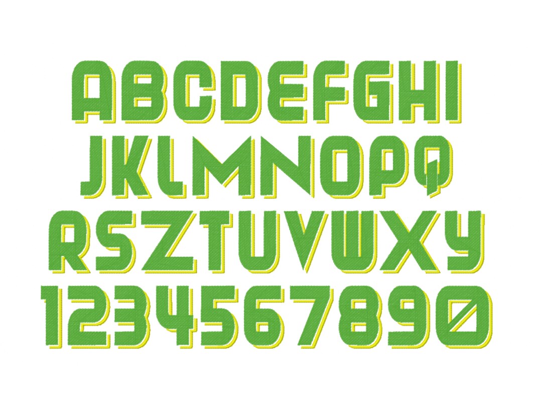 Modern Monogram Drop Shadow Font Duo Font Machine Embroidery Design ...