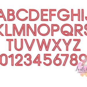 Shadow Athlete Block Font Machine Embroidery Designs Satin Stitch ...