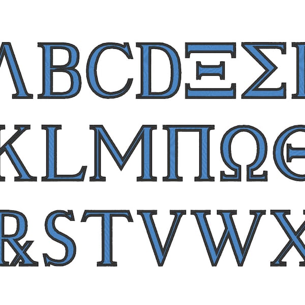 Kappa Kappa Delta Embroidery Font - Etsy