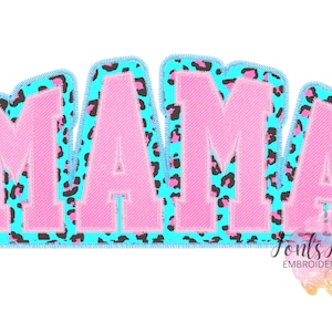 MAMA in Two Layer Double Applique Machine Embroidery Designs Zigzag ...