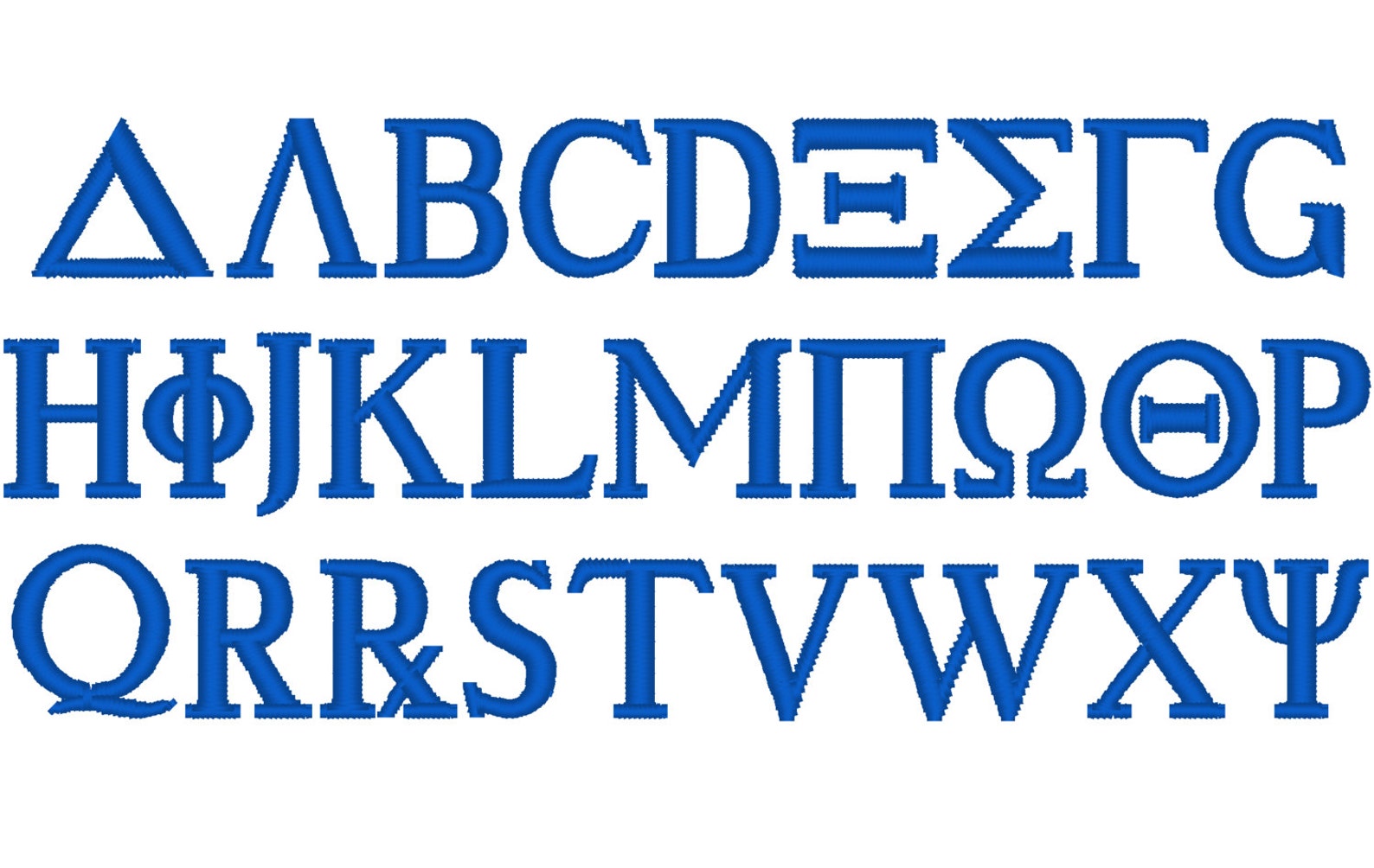 Greek Font Mini Alphabet ABC, Theta Alpha Omega Kappa, Mini Font Satin ...