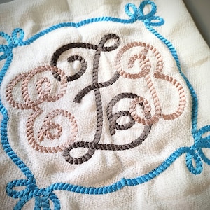 Rope Satin Stitch Font Alphabet Monogram Curl Letters Machine ...