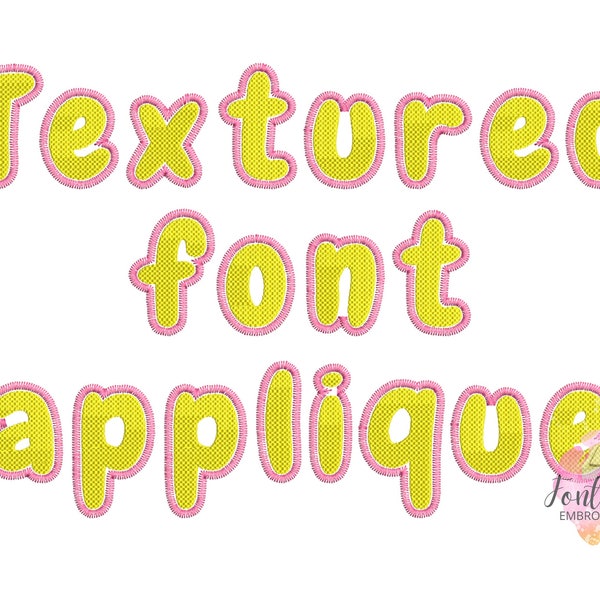 Cursive Applique Embroidery Font - Etsy