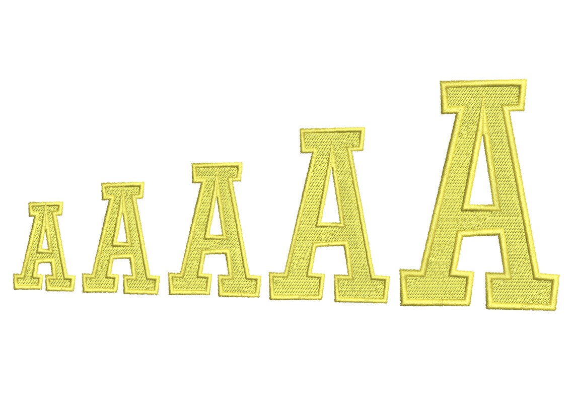 Awesome Fill Stitch and Outline Font Alphabet Machine Embroidery ...