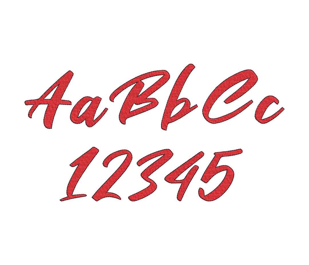Embroidery FONT Fill Stitch and Outline Alphabet Monogram Machine ...