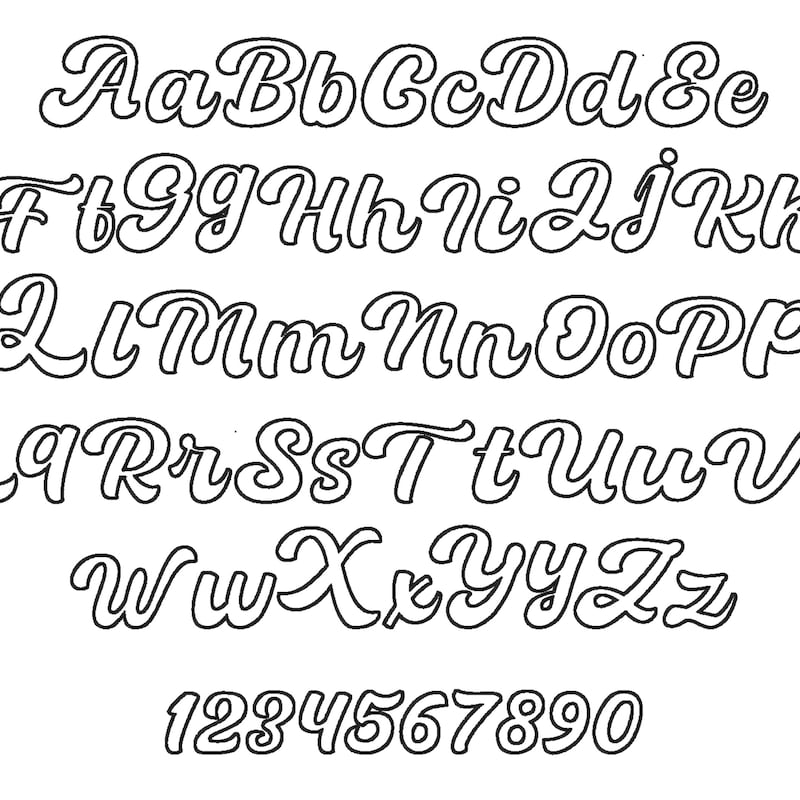 Script Embroidery Font - Etsy