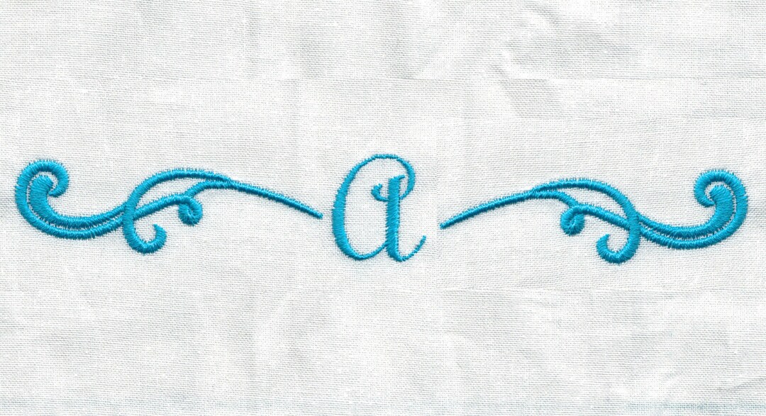 Classic Calligraphy Monogram Border Curl Font Frame Wedding Machine ...
