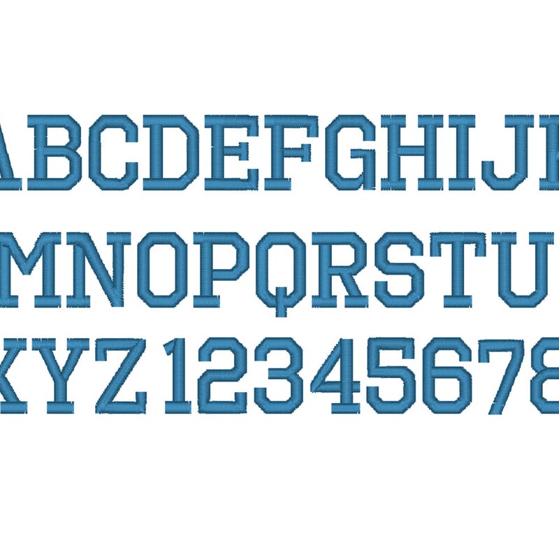 Shadow Text Embroidery Font - Etsy