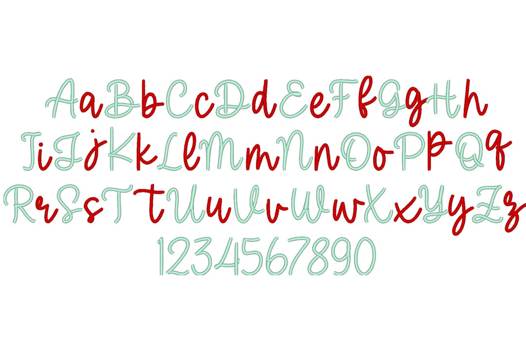 Sweatshirt Wedding Script Handwritten Cursive Font Satin Stitch ...