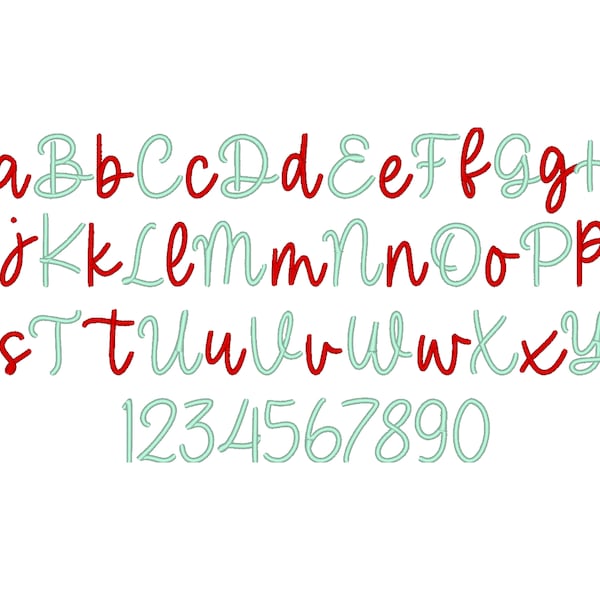 Script Embroidery Font - Etsy