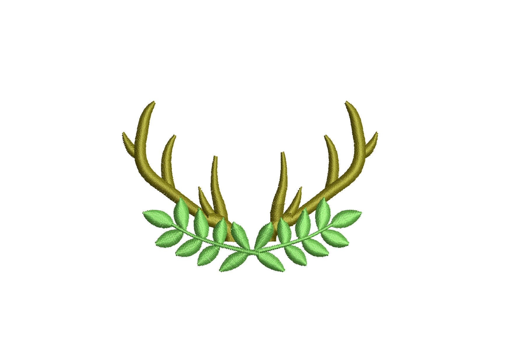 Laurel Frame Design Antlers Leaves Vine Buck Deer Antler - Etsy