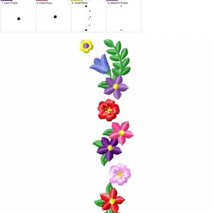 Encanto Colorful Floral Border Monogram Girl Baby Name Edge Frame With ...