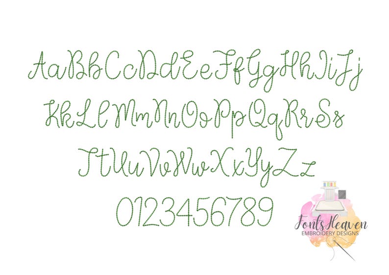 Needlework Script FONT Esther Hand Stitch Effect Handwritten Font ...