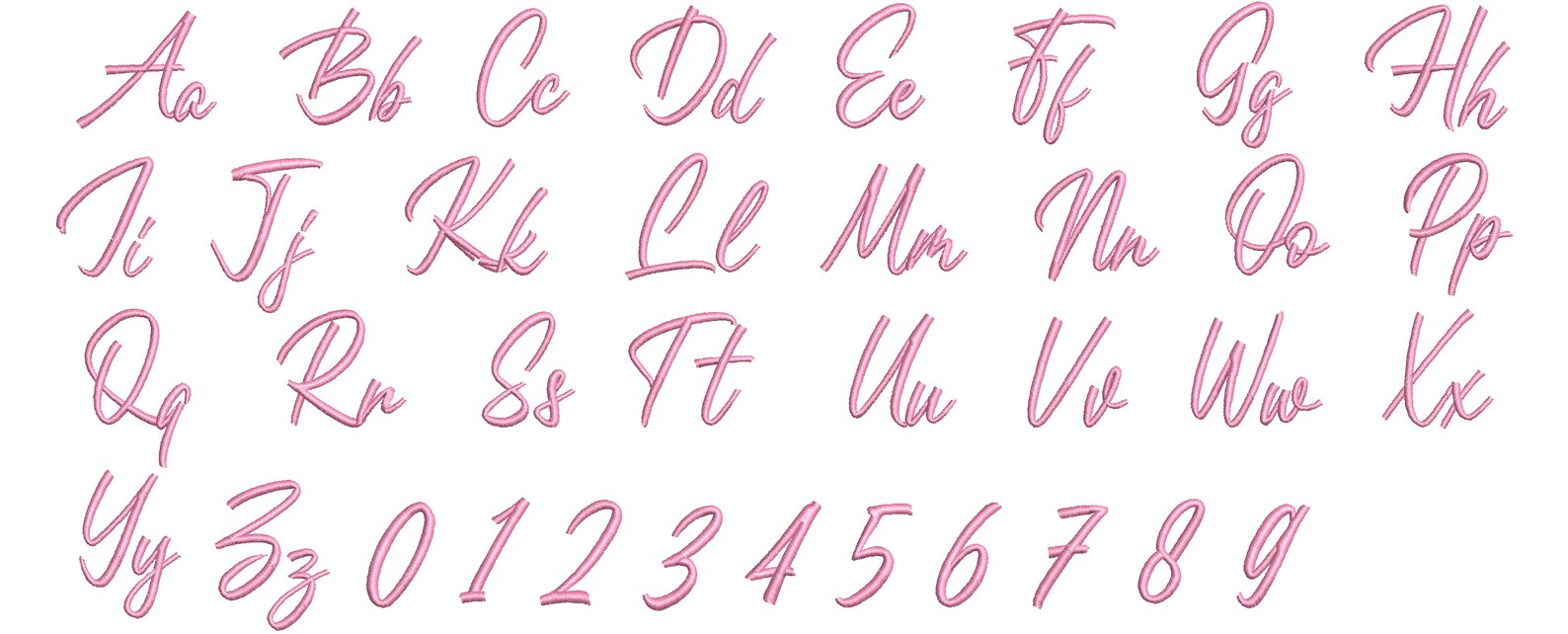 Wedding Bride Gift Idea Alphabet SET of 2 Types Free Edge - Etsy