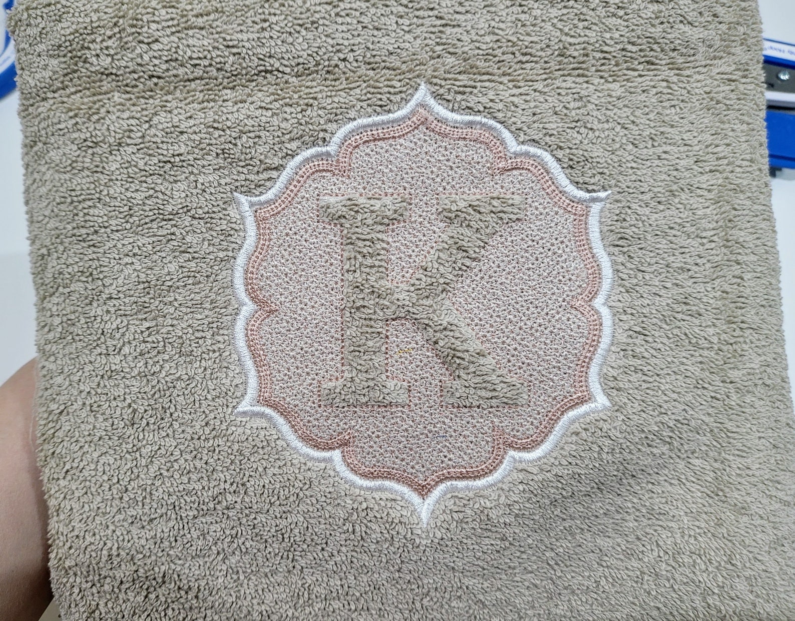 Embossed Terry Towel Monogram Classic Monogramming Machine - Etsy