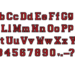 Sport Collegiate Block Mini Font Machine Embroidery Designs Many Sizes ...