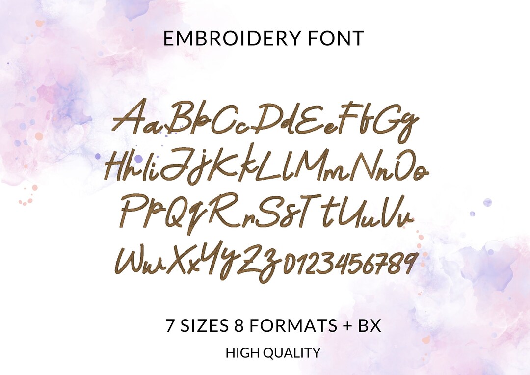 Vintage Retro Handwritten Cursive Script Font Alphabet Letters Machine ...