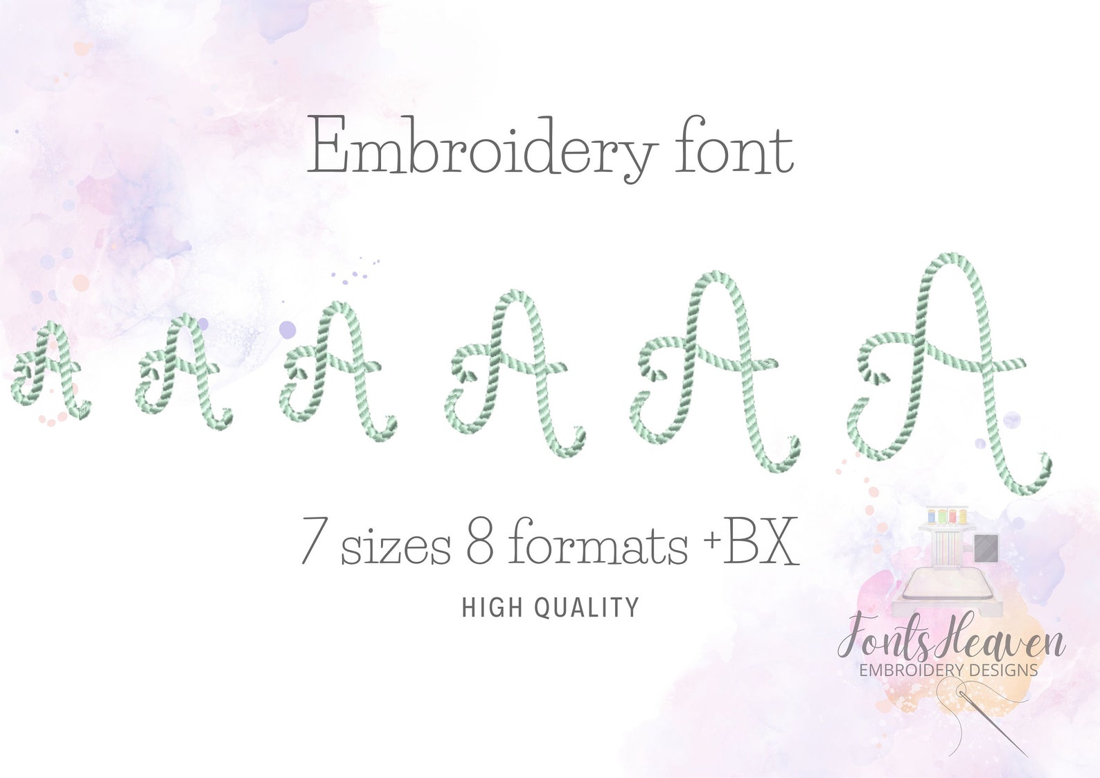 Camila Modern Rope Stitch Nautical Script Handwritten Cursive | Etsy