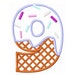 Ice Cream Waffle Cone Birthday Number 9 NINE Applique Machine ...