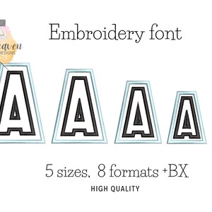 Two Layers Applique FONT Double Outline and Applique Alphabet Machine ...