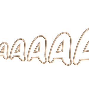 Modern Applique Letters Handwritten Cursive Bubble Font Alphabet ...