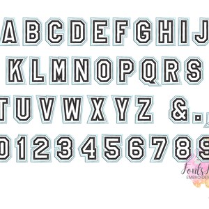 Two Layers Applique FONT Double Outline and Applique Alphabet Machine ...