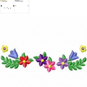 Encanto Colorful Floral Border Monogram Girl Baby Name Edge Frame With ...