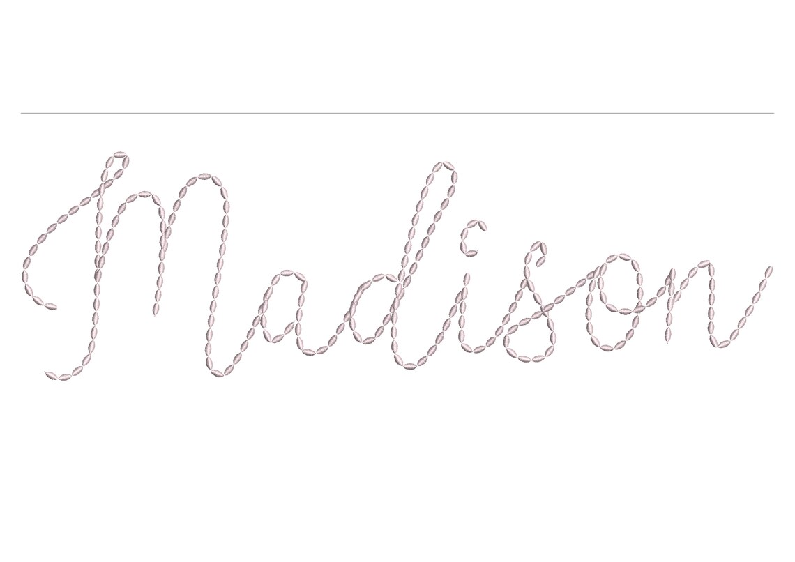 Bean Stitch Script Handwritten Cursive Script Font Alphabet - Etsy