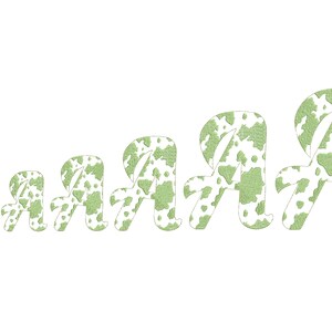 Cow Spots Cowgirl Script Handwritten Cursive Font Alphabet Machine ...