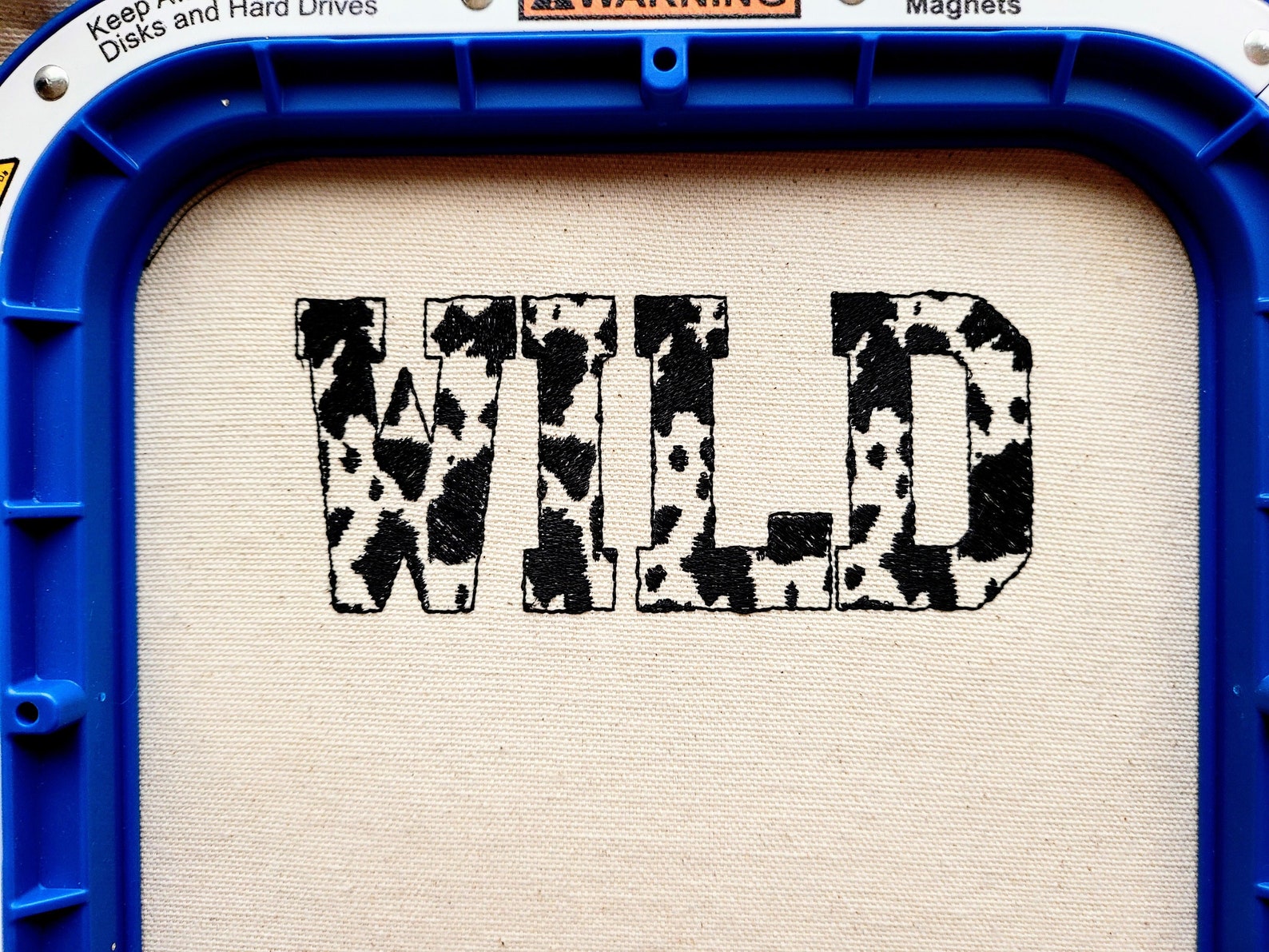 Cow Spots Cowboy Block Athletic Outline Font Alphabet Machine - Etsy