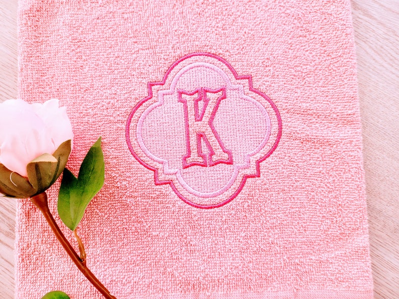 Embossed Monogram Terry Towel Machine Embroidery Designs A-Z - Etsy