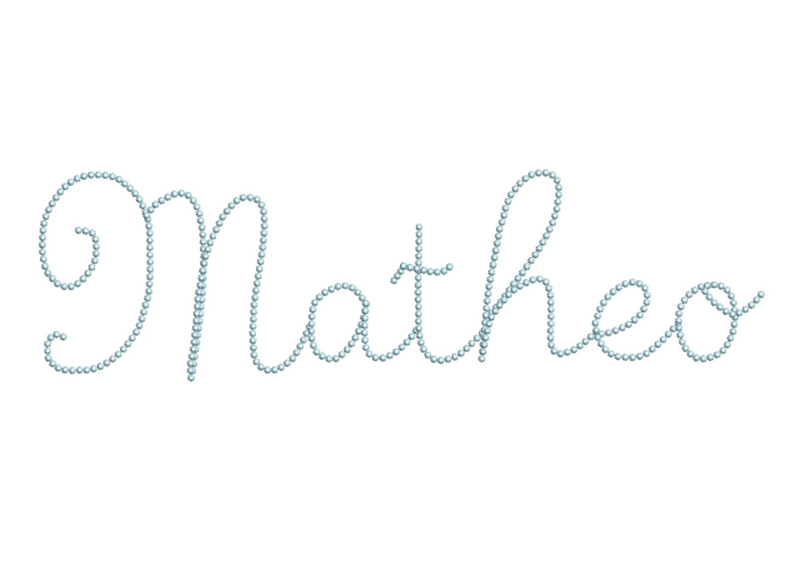 Pearl Stitch Script Handwritten Cursive Font Alphabet Machine - Etsy