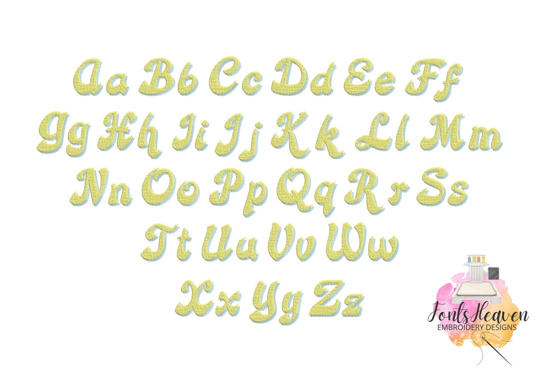 Fabulous Retro Vintage Shadow Font Alphabet Machine Embroidery Designs ...