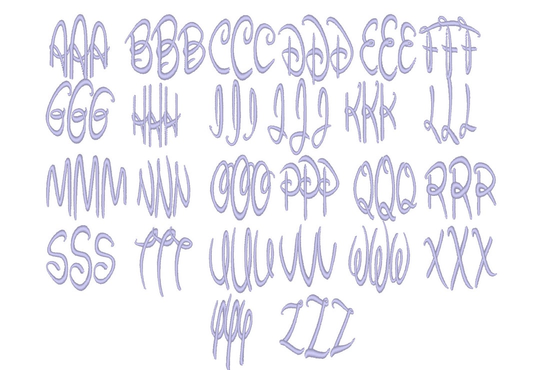 Walter Mickey Inspired Circle Monogram Master Circle Font Kids Classic ...