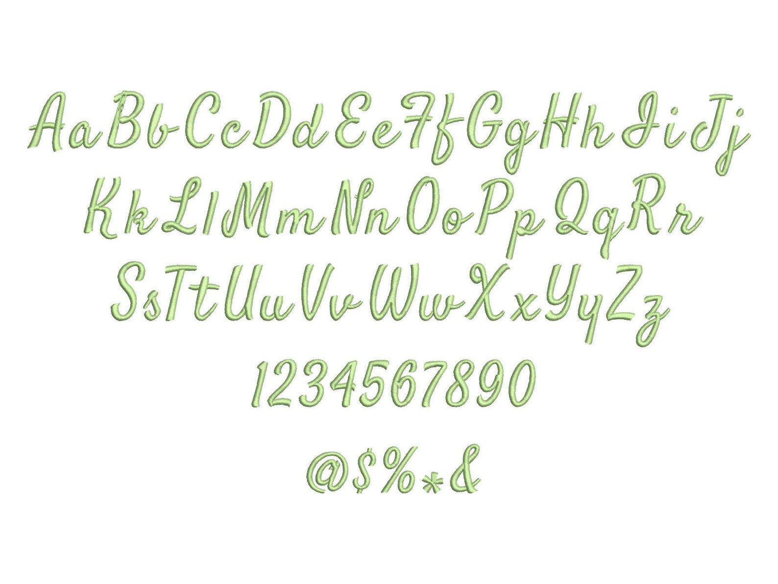 Cursive Handwriting Font Machine Embroidery Designs Assorted Sizes From ...