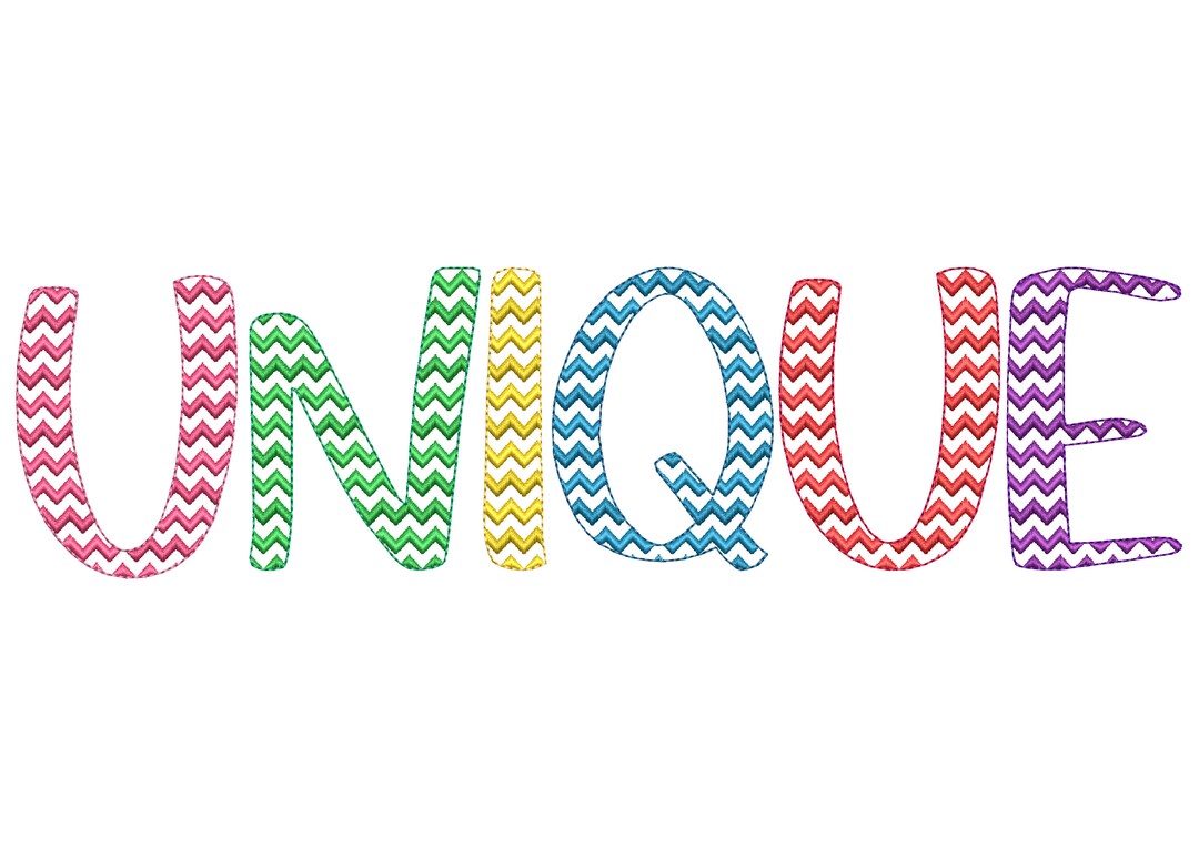 Zigzag Ric Rac Chevron Handwritten Style Font Alphabet Letters Machine ...