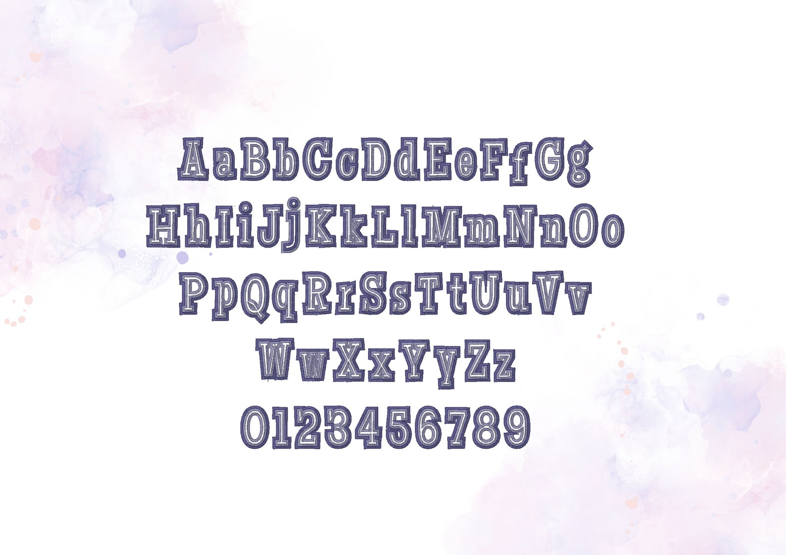 Double Outline Font Alphabet Letters Machine Embroidery - Etsy