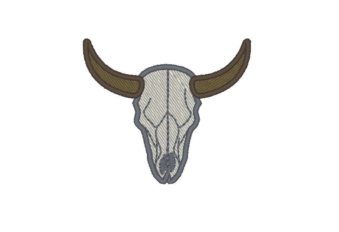 Detailed Steer Head Fill Stitch Machine Embroidery Design Bull - Etsy