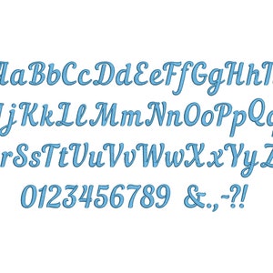 Satin Stitch Cursive Font Sportswash Sports Team Alphabet Monogram ...