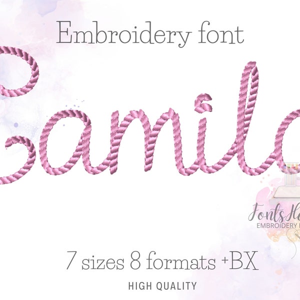 Rope Font Embroidery - Etsy