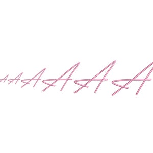 Satin Stitch Handwritten Cursive Font Alphabet Letters and Numbers ...