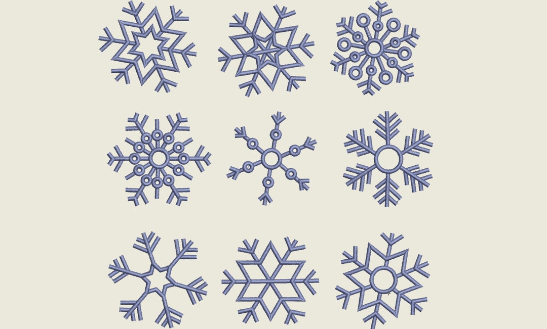 Snowflake Big SET of 9 Types Snowflake in Assorted Sizes Beautiful ...